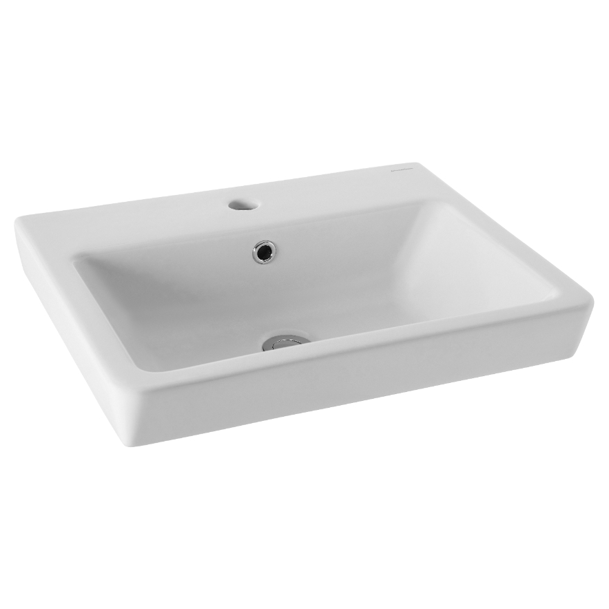 Quado 550 Wall Basin White 550mm x 445mm 1 Tap Hole | PlaceMakers NZ