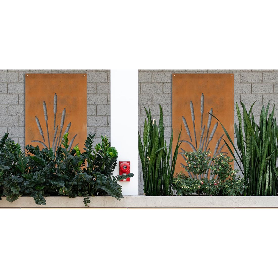 SmartScreen Privacy Screen Bulrush Corten Rust Steel 600 x 1200mm ...