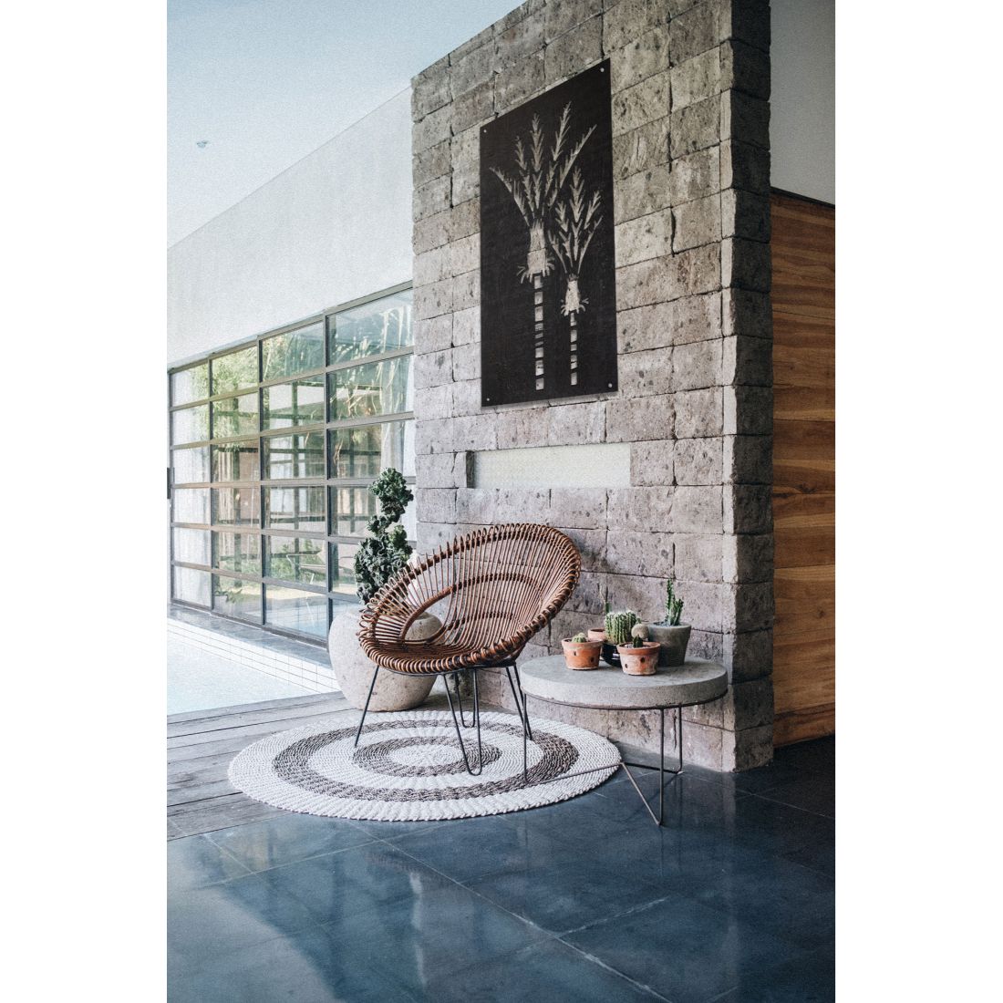 SmartScreen Privacy Screen Nikau Woodgrain Black 600 x 1200mm ...