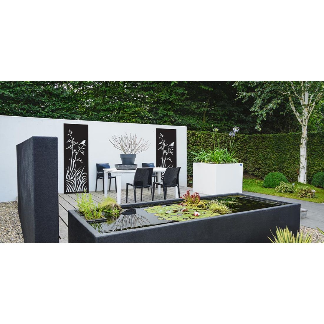 SmartScreen Privacy Screen Flax Woodgrain Black 600 x 1800mm ...