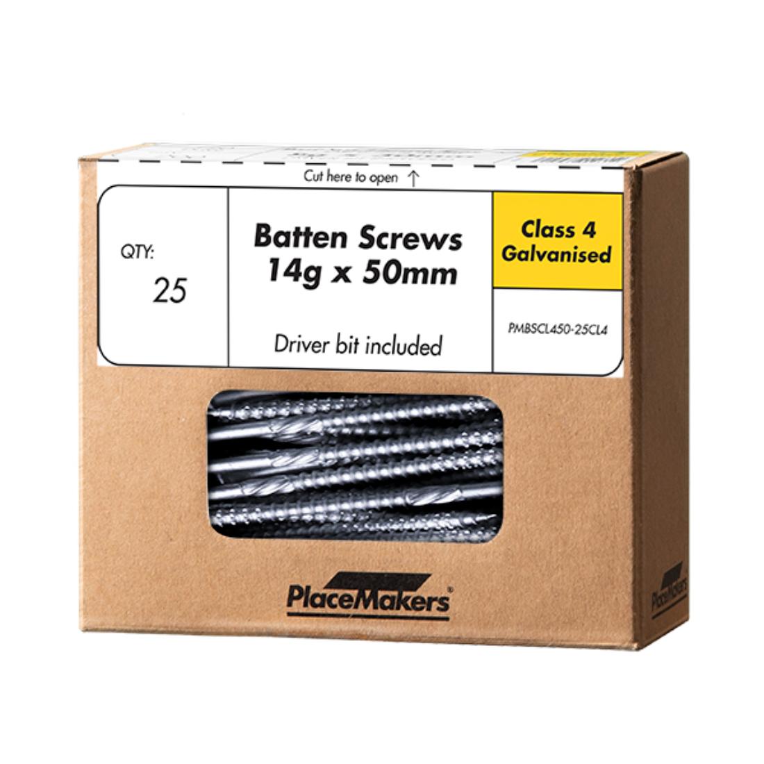 Batten Screw Bugle Head Hex Drive incl. driver bit Class 4 Galvanised ...