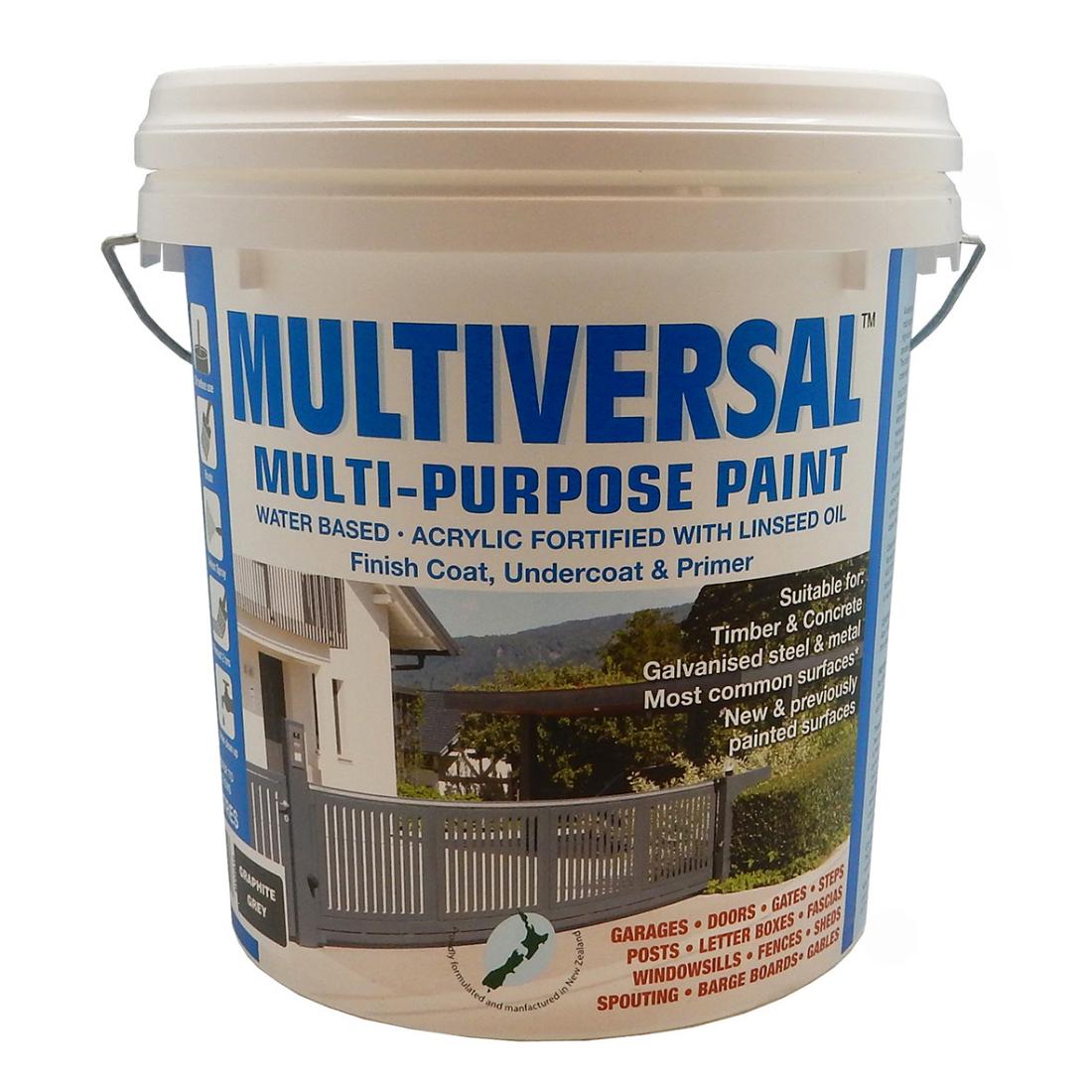 Multi-Purpose Paint Water Based Linseed Oil Graphite Grey 10L ...