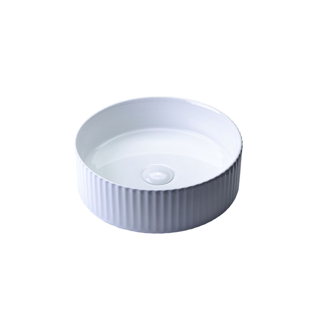 Radial Fluted Basin 360mm White | PlaceMakers NZ