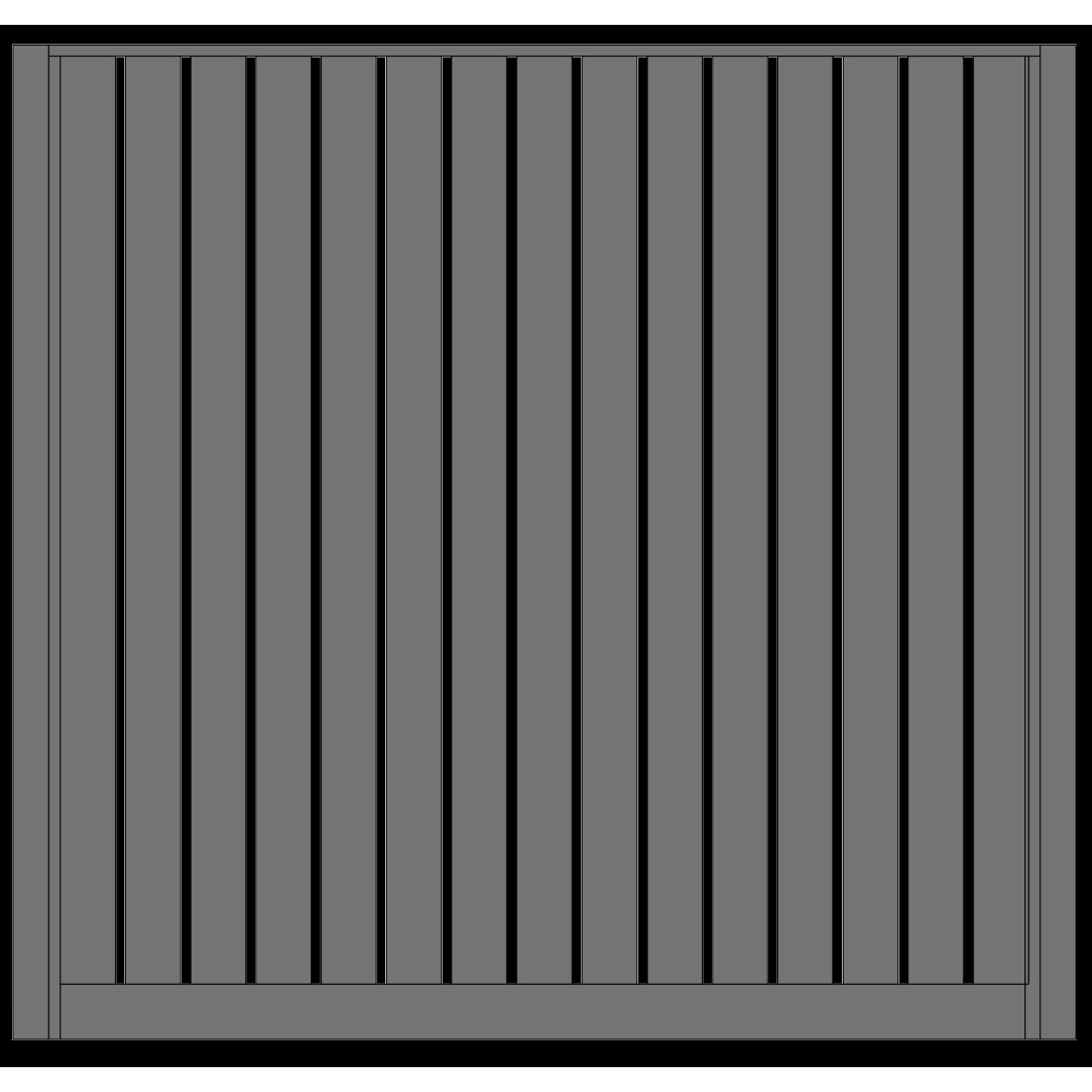 VistaWall Vertical Slat Fence Panel Aluminium 1200 x 1800mm ...
