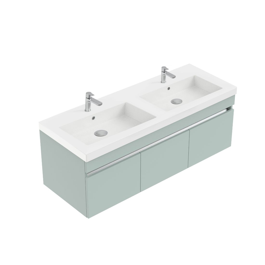 Astra Wall Hung Vanity Double Basin Spinifex 1200mm | PlaceMakers NZ