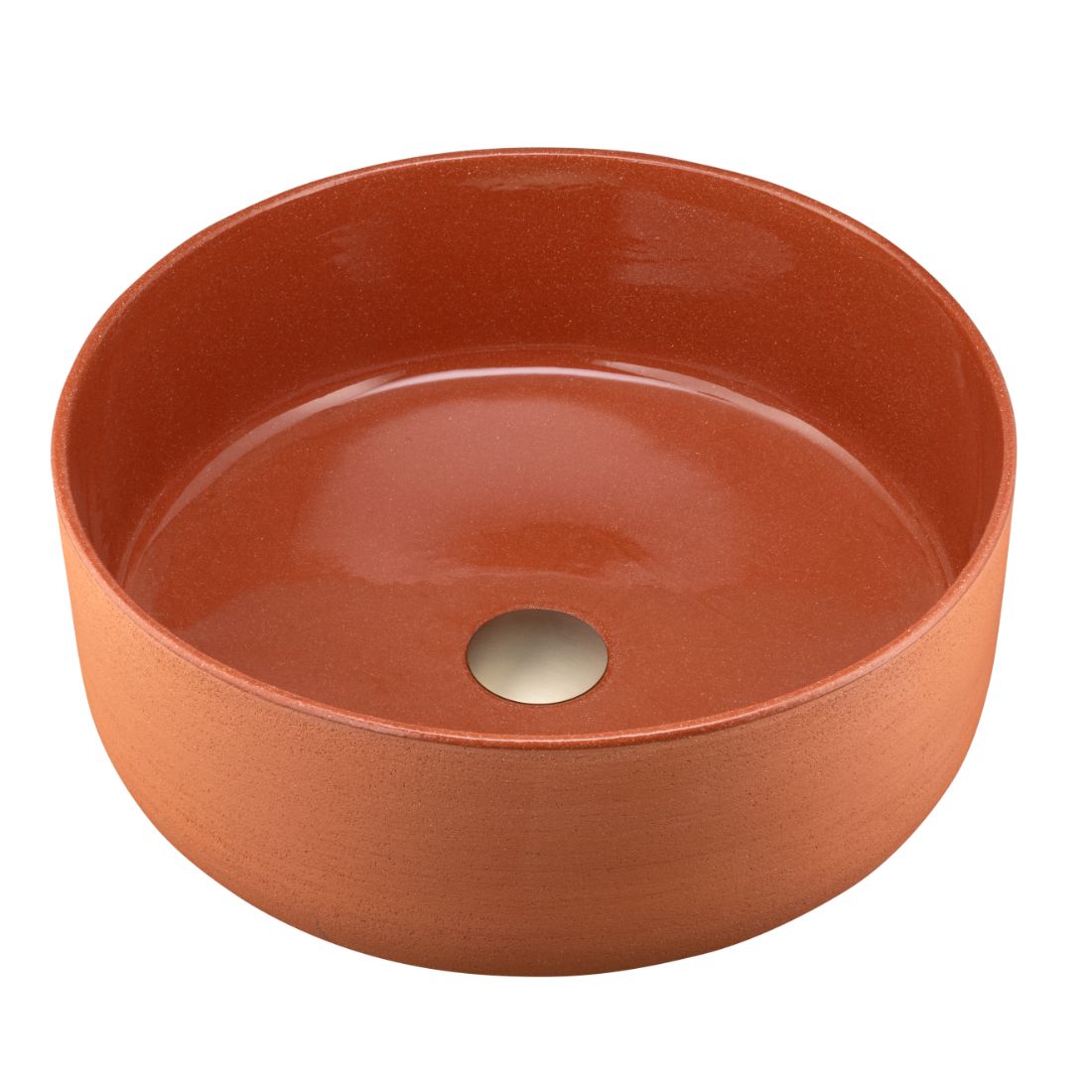 Terzofoco Counter Top Basin Circular Red Clay | PlaceMakers NZ