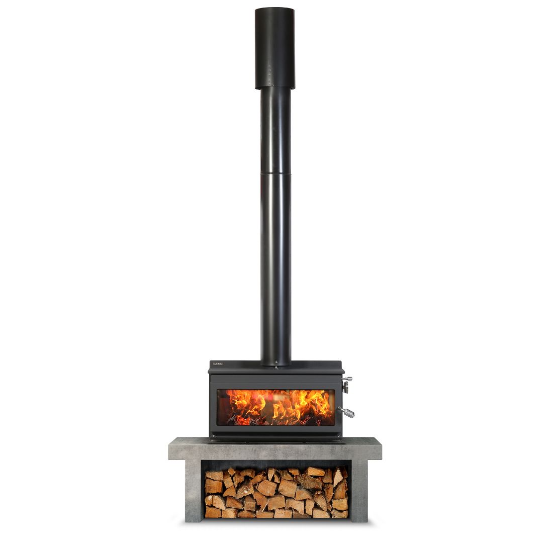 Outdoor Wood Fire 850B Fire & Free Standing Flue | PlaceMakers NZ