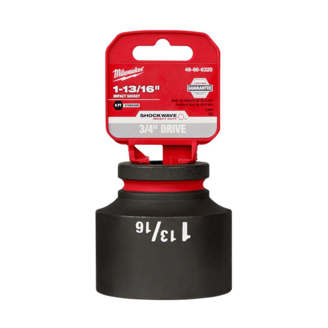 Shockwave Standard 6 Point Impact Socket 3/4 Inch Drive 1-13/16 Inch ...