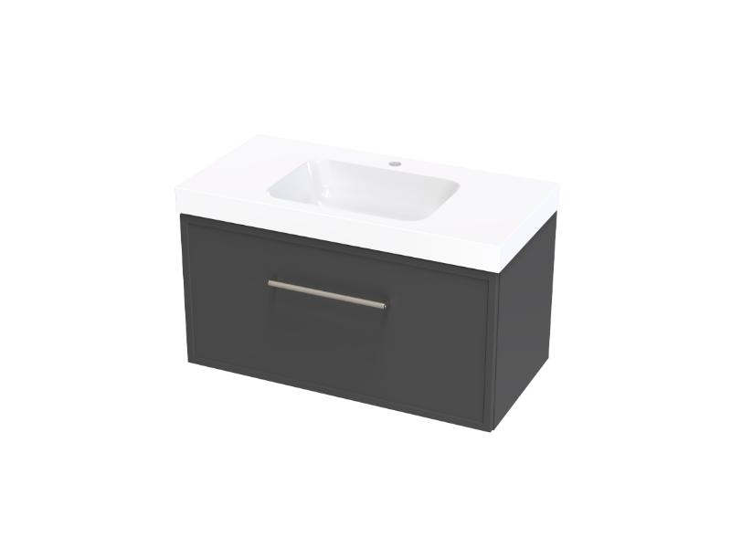 Array Berlin Cara Vanity 900 Single Drawer With Internal Drawer Slate ...