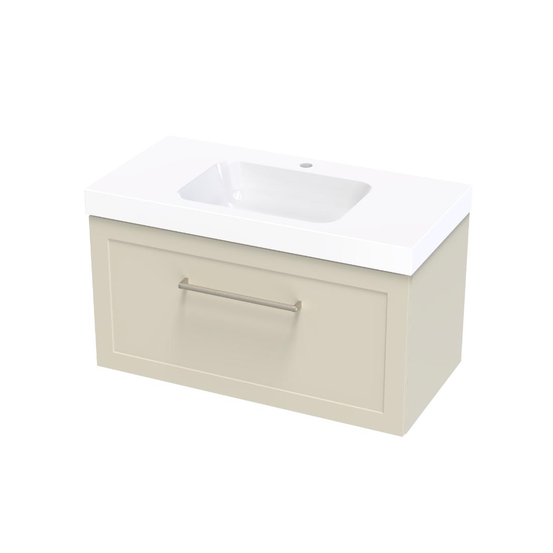 Array Oslo Cara Vanity 900 Single Drawer With Internal Drawer Tusk ...