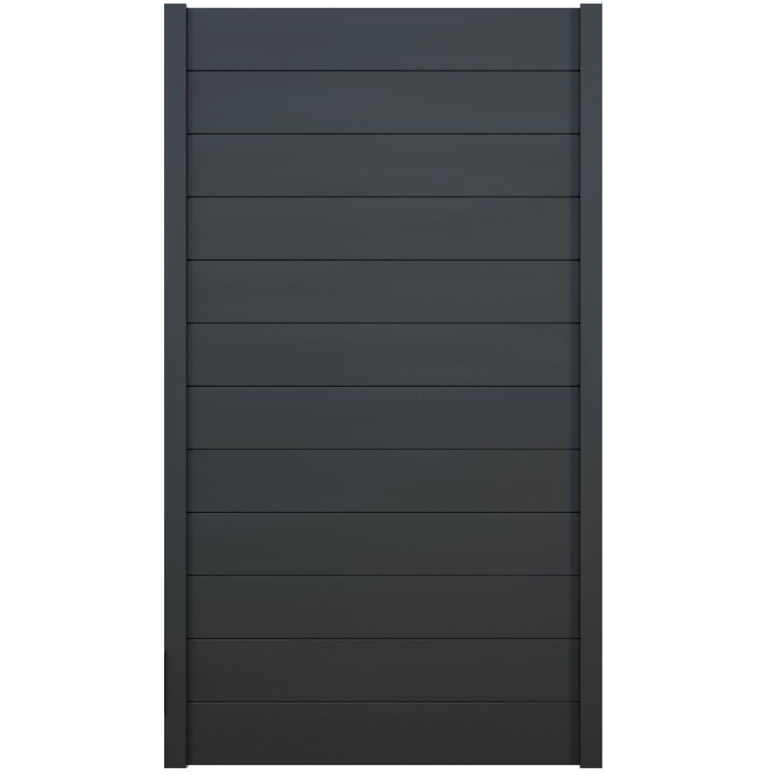 VistaWall Horizontal Solid Pedestrian Gate 1800 x 1000mm Black ...