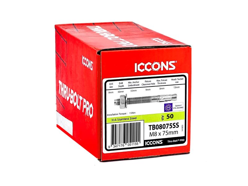 Thru-Bolt Pro Stud Anchor Stainless Steel M8 75mm Each | PlaceMakers NZ
