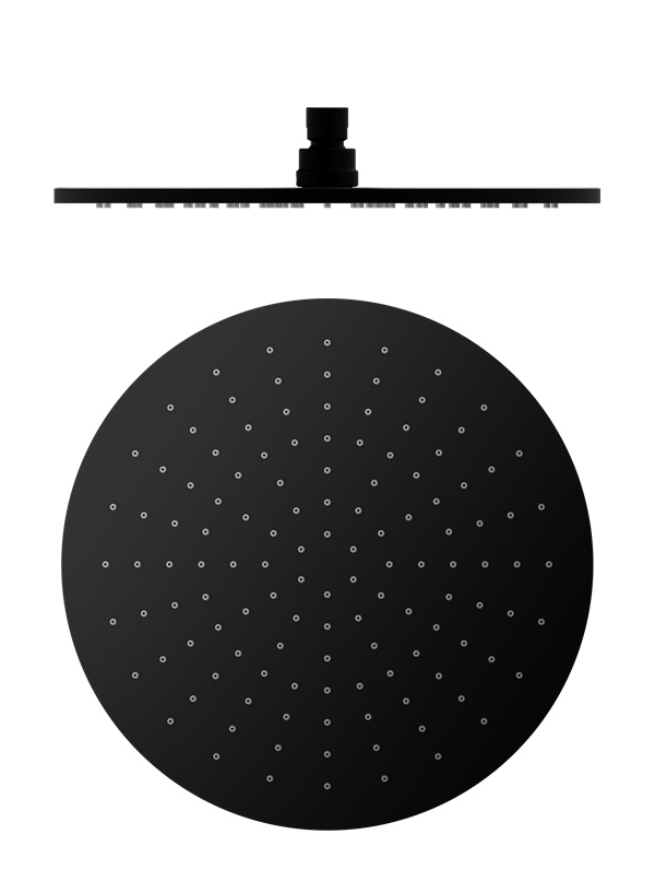Round Shower Head 300mm Matte Black | PlaceMakers NZ