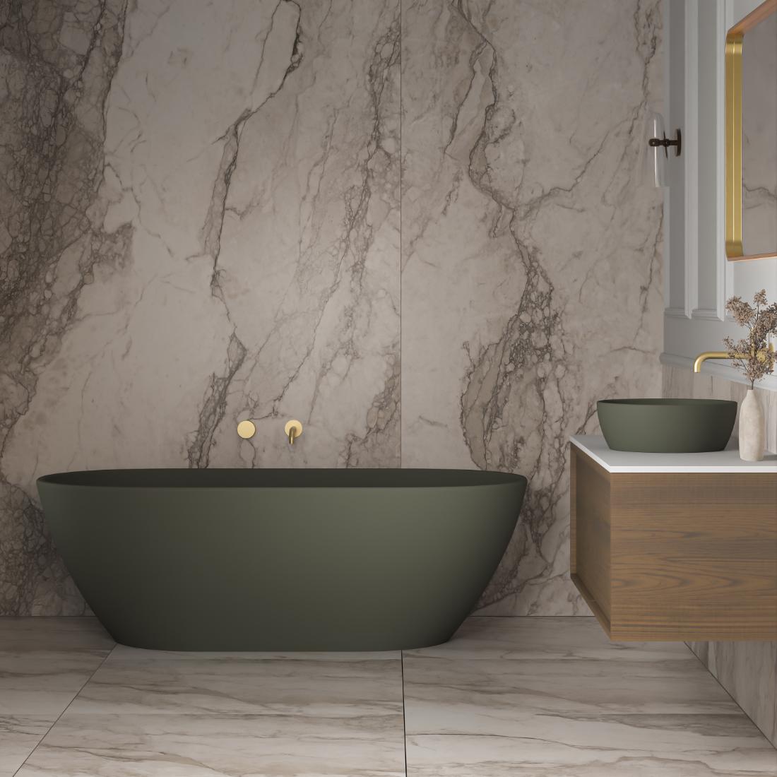 Oasis Freestanding Bath 1800 Punga Green | PlaceMakers NZ