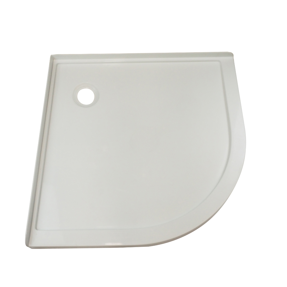Curved Acrylic Shower Base Rear Waste 1000 x 1000mm | PlaceMakers NZ