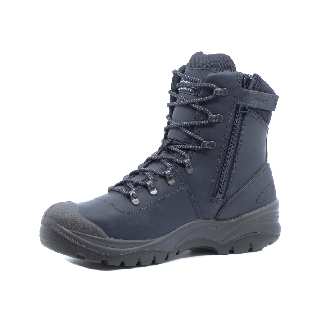 Monza Zip Safety Boot Steel Toe And Midsole Black UK4 | PlaceMakers NZ